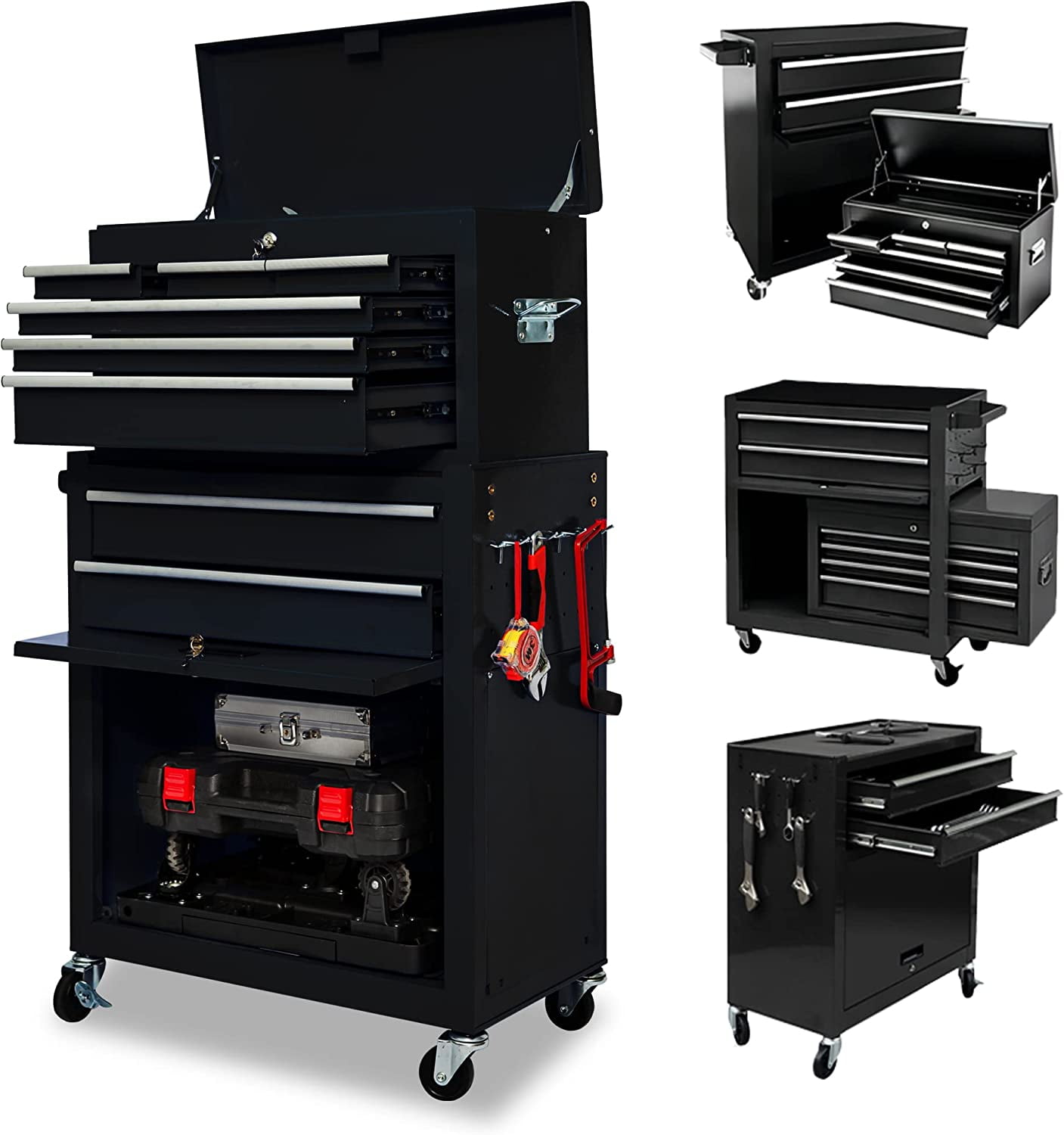 8-Drawer High Capacity Rolling Tool Chest with Wheels, Big Tool Storage ...