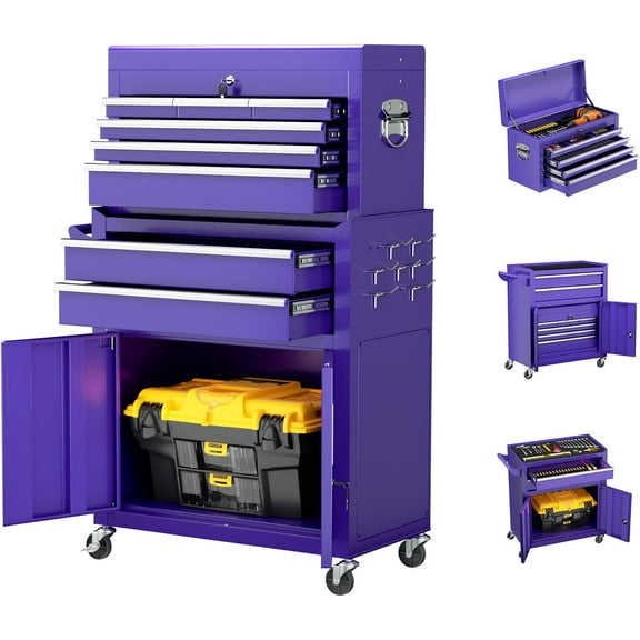ARTMAN 8-Drawer Tool Box Tool Storage Cabinet,High Capacity Rolling ...