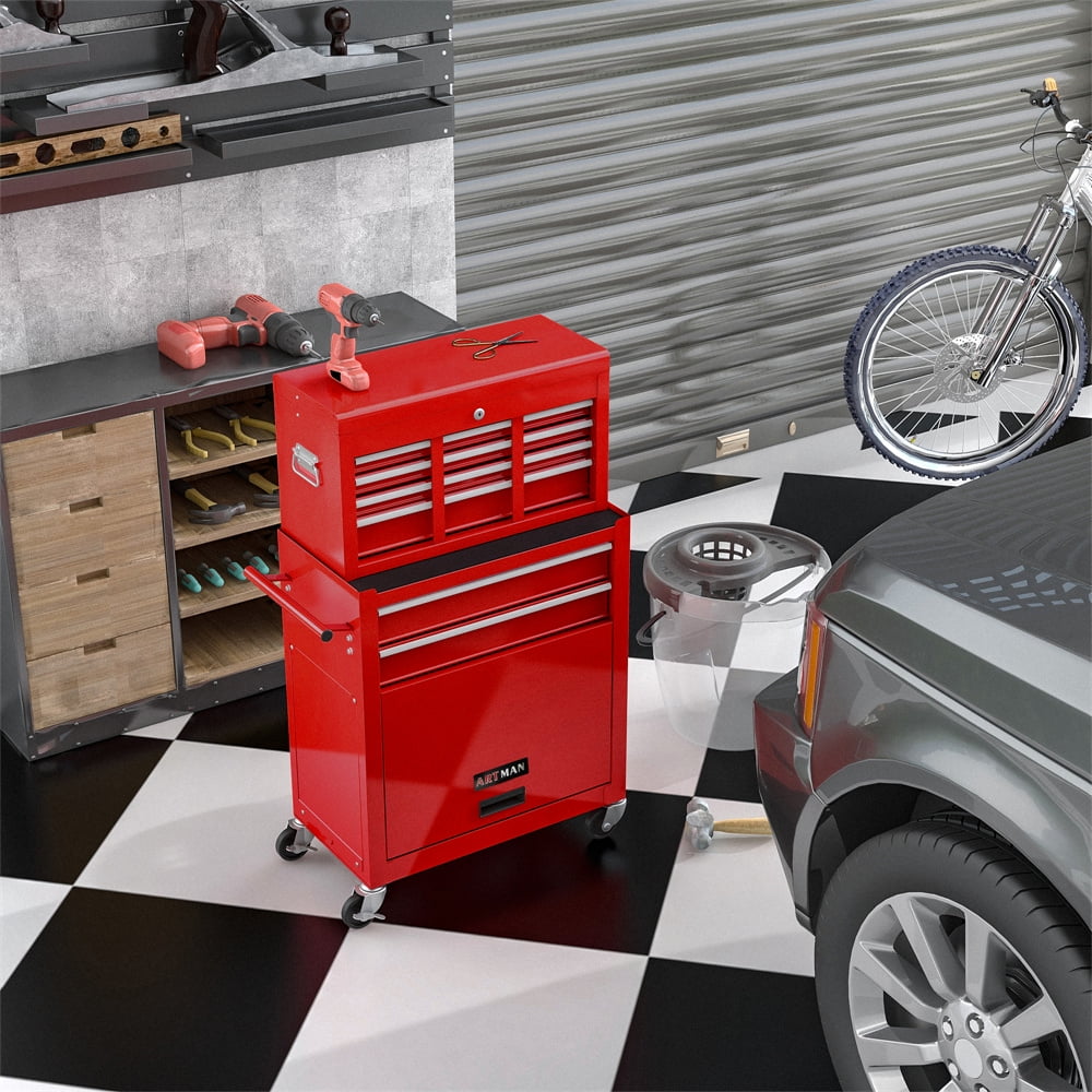 8-Drawer Rolling Tool Chest with Wheels, High Capacity Tool Box with ...