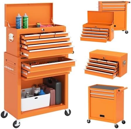 8-Drawer RollingTool Chest,High Capacity Rolling Tool Box with Wheels ...