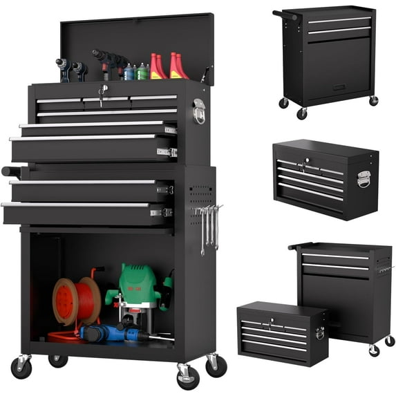 8-Drawer Tool Chest with Wheels,High Capacity Rolling Tool Box with ...