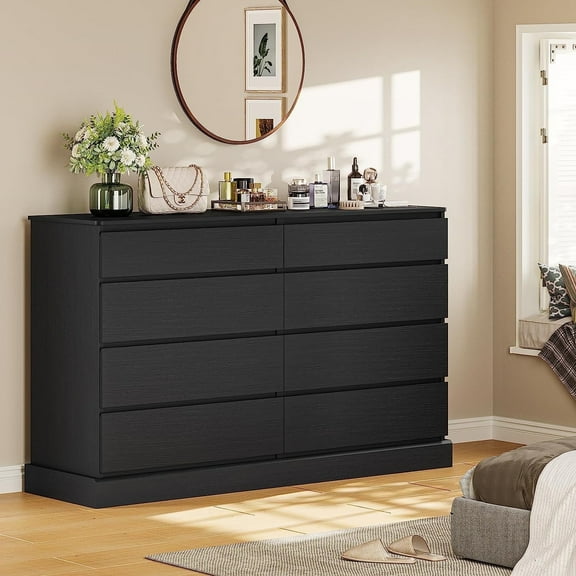 8 Drawer Storage Chest, Large Double Dresser with Deep Drawers and Wide ...