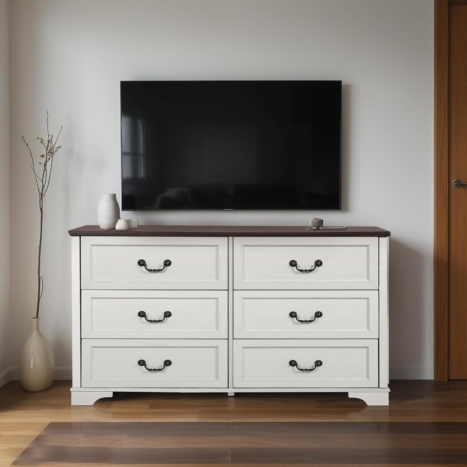 8 Drawers Dresser for Bedroom Tall Dresser with 8 Drawers Wood Double ...