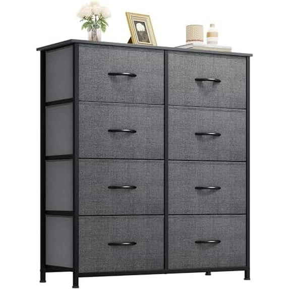 8 Drawers Fabric Dresser - Storage Tower Unit Organizer Unit for Room ...