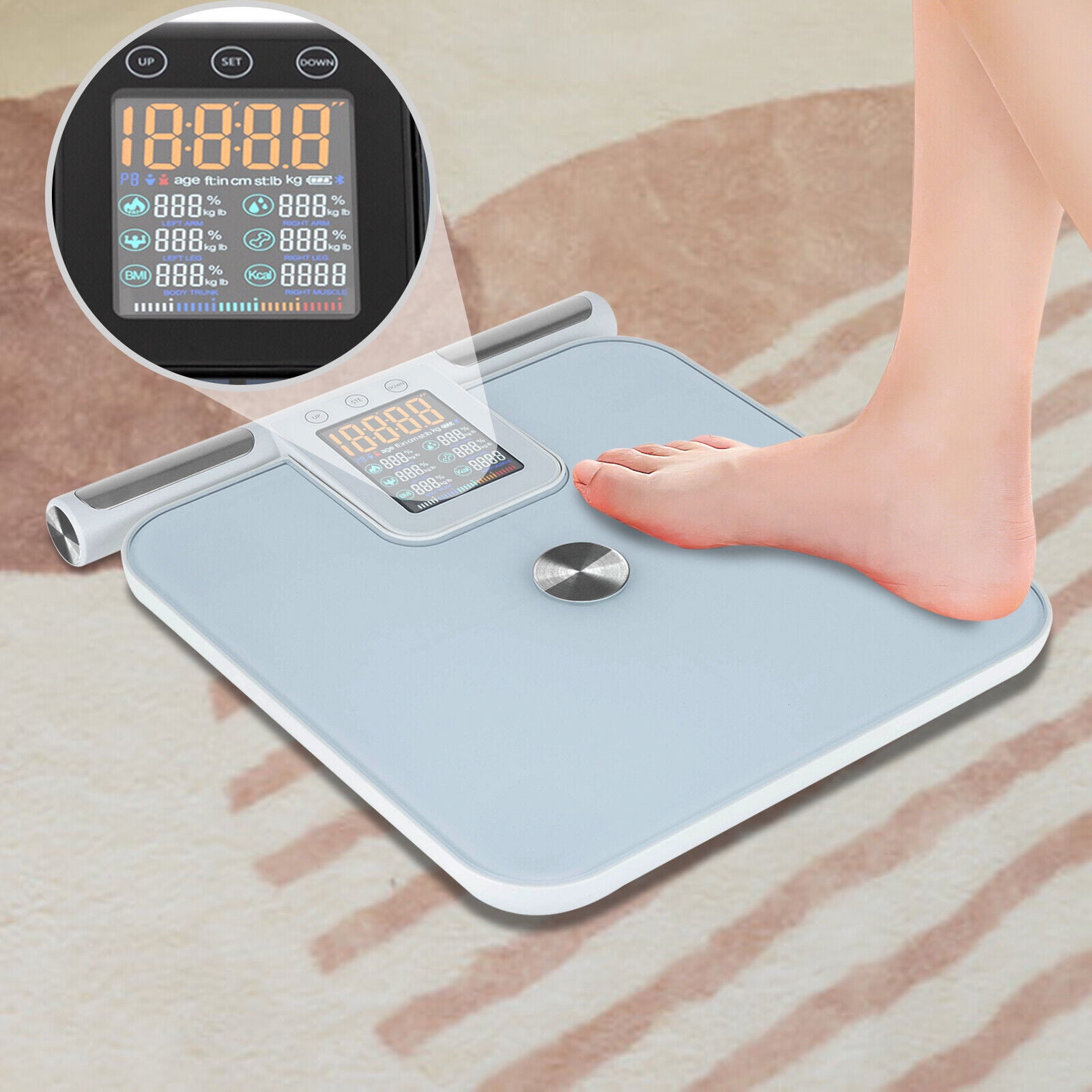 8 Electrode Smart Body Scales for Body Weight with Bluetooth Connection ...
