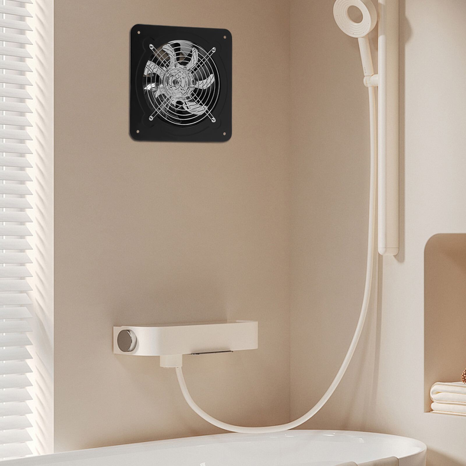 8" Exhaust Fan Portable Kitchen Ventilation Fan Wall Mount with ...