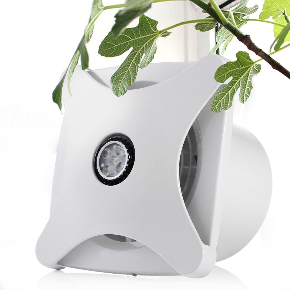 8'' Exhaust Fan with LED Light, 110V/28W Low Noise Ventilation Fan ...