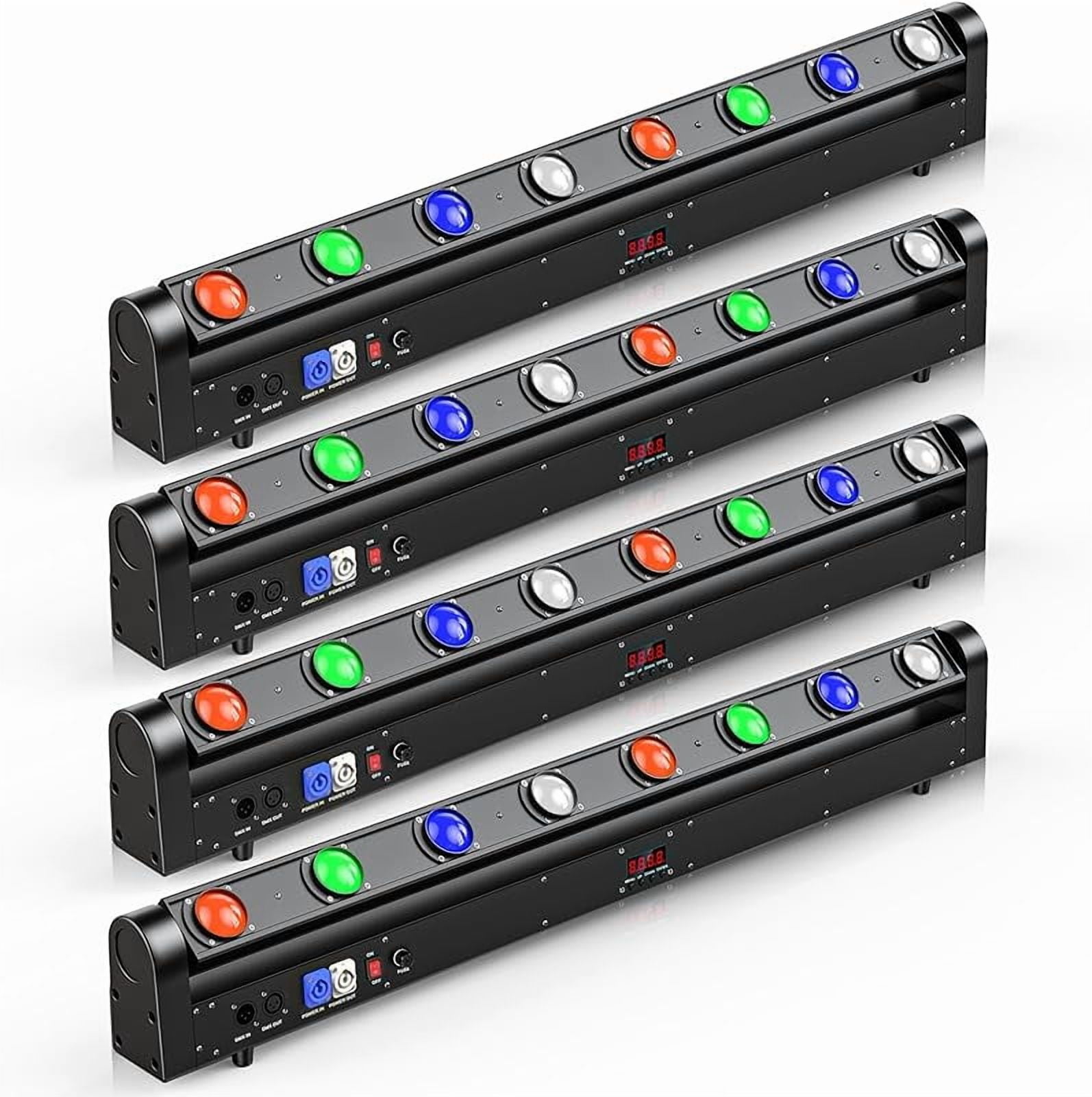 8 Eye LED Beam Wall Washer Lights,120W RGBW 4IN1 Strobe Moving Head DJ ...