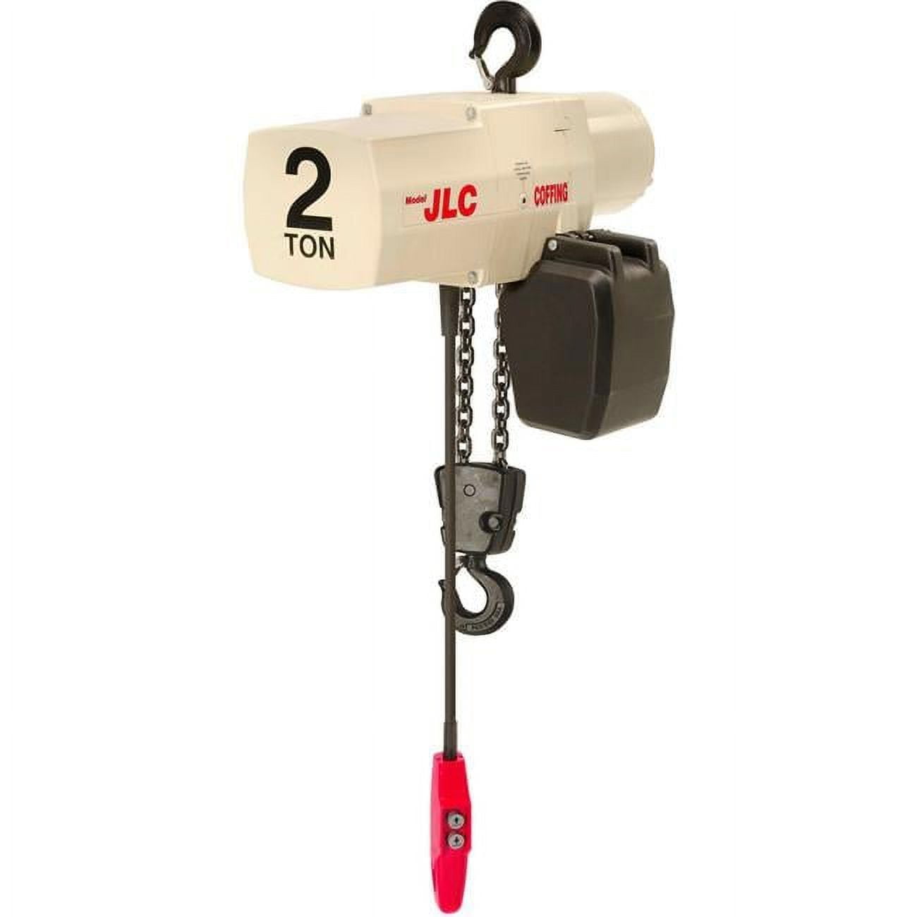 8 FPM, 115 & 230V Coffing JLC 2 Ton Electric Chain Hoist, 20 ft. Lift ...