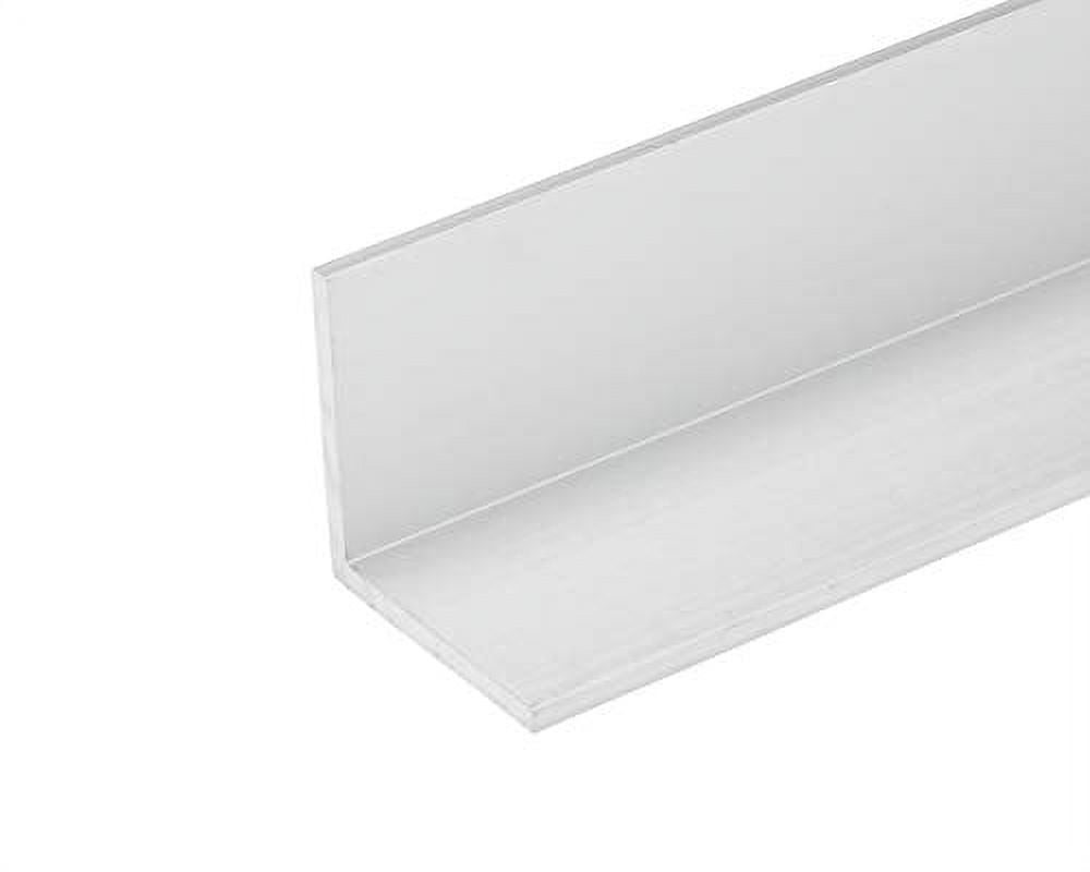 8 FT - 2"W x 1/8"T Clear Anodized Aluminum Angle 6063 Alloy T-6 Temper ...