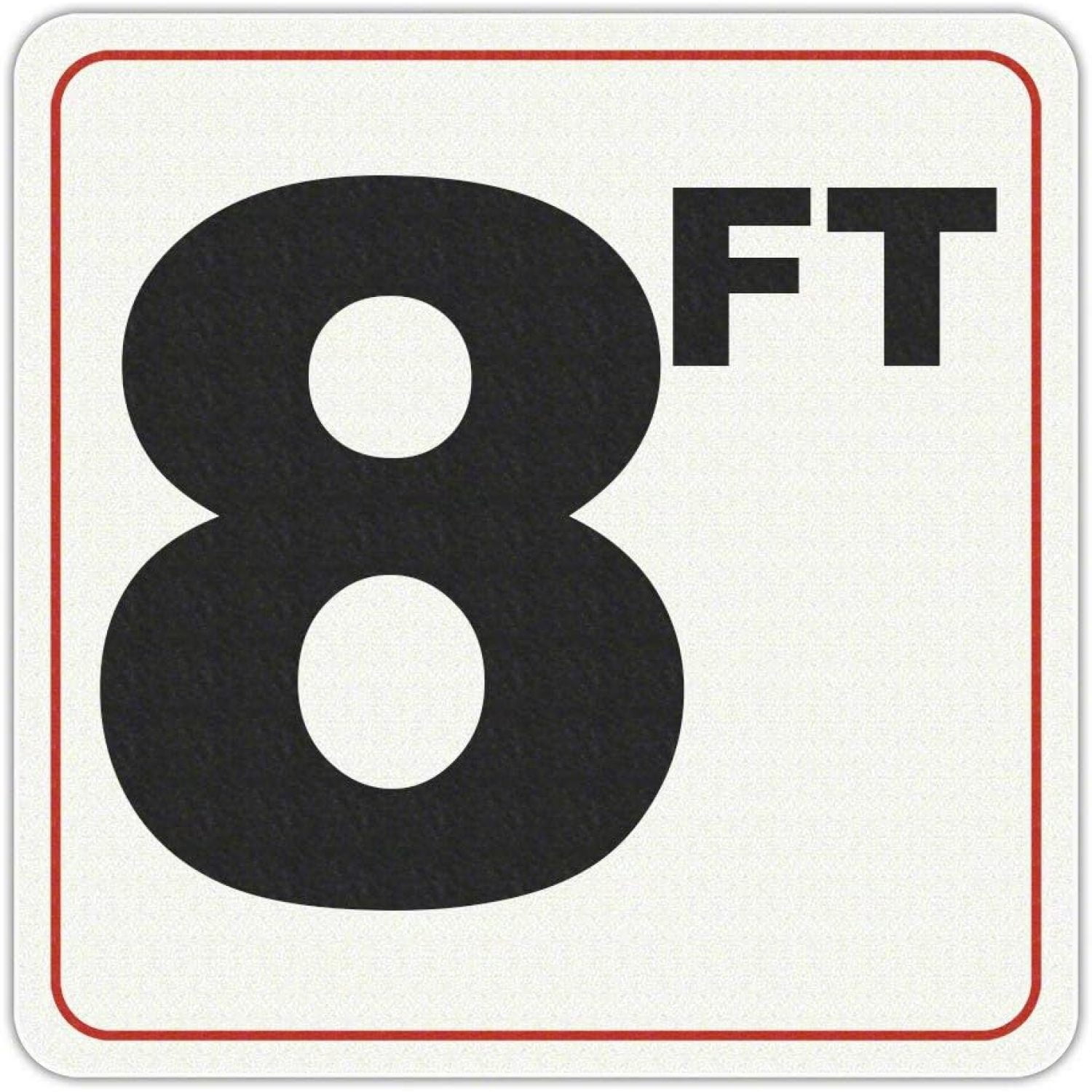 8 FT - Adhesive Pool Depth Marker - 6 Inch x 6 Inch with 4 Inch ...