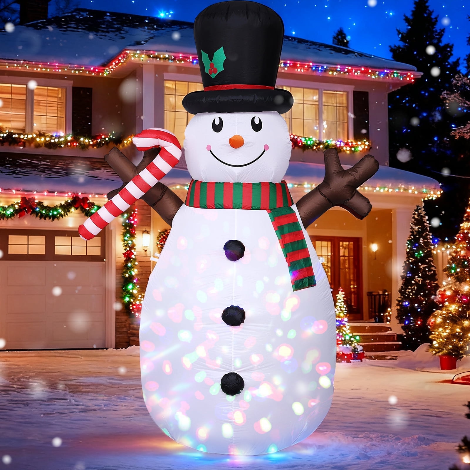 8 FT Christmas Inflatables Snowman Outdoor Decorations Blow Up Yard ...