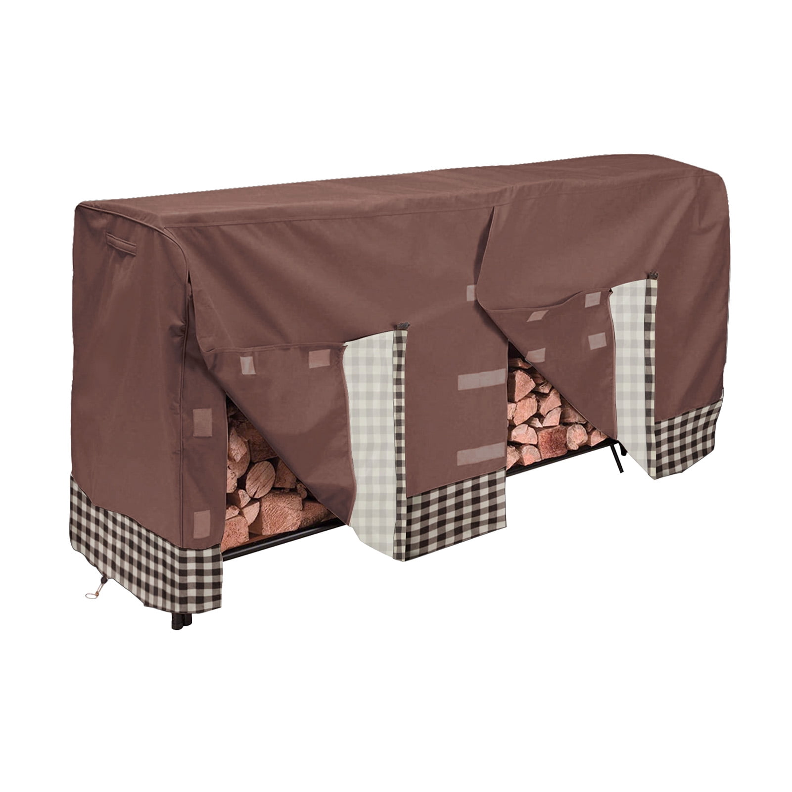 8 FT Firewood Log Rack Cover Weather Resistant Outdoor Heavy Duty ...