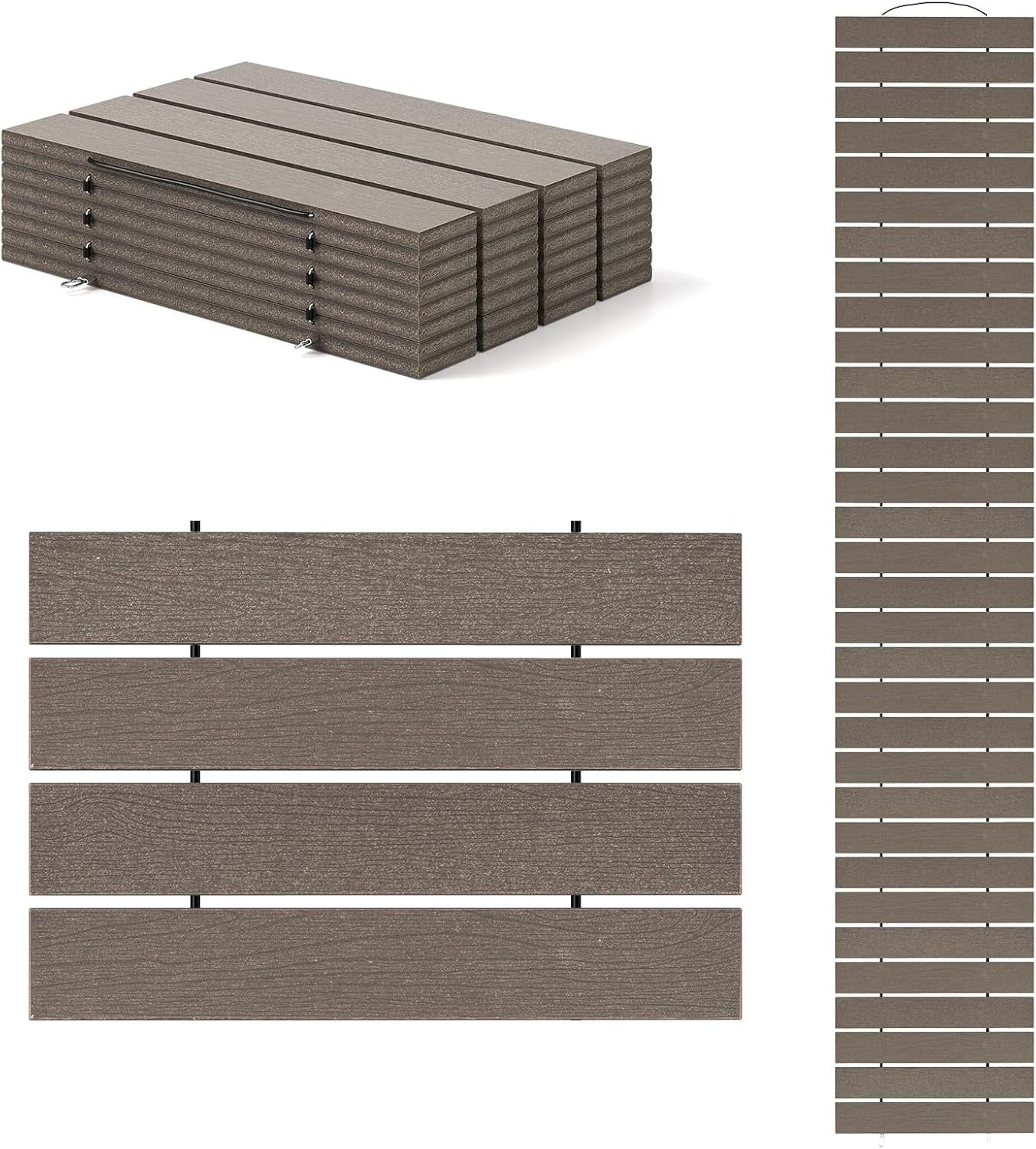 8 FT Garden Pathway, Outdoor Roll Out Straight Walkway Patio Path, Non ...