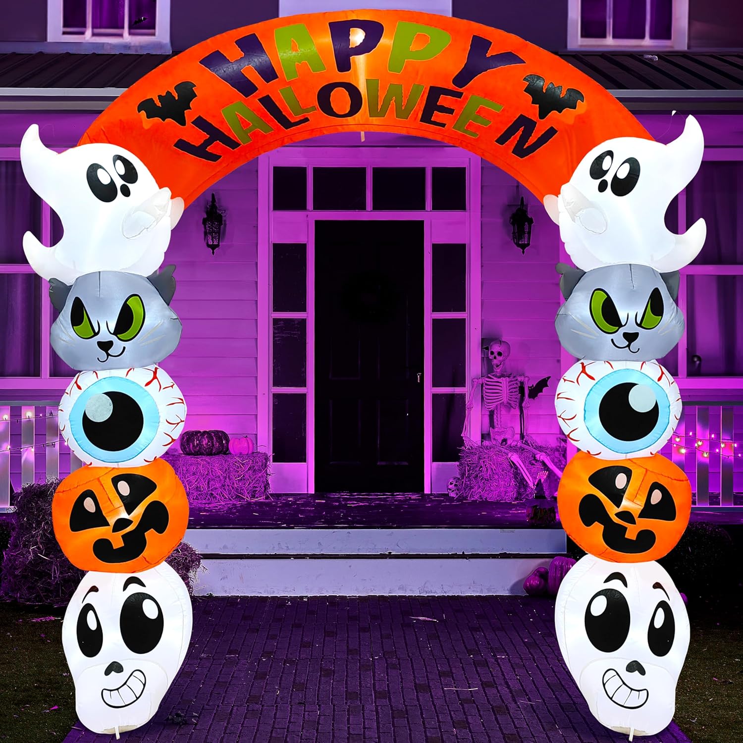 8 FT Halloween Inflatables Outdoor Decoration, Halloween Archway ...