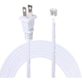 8 FT Lamp Cord with Plug, Replacement Lamp Wire with Plug, White SPT-2 ...