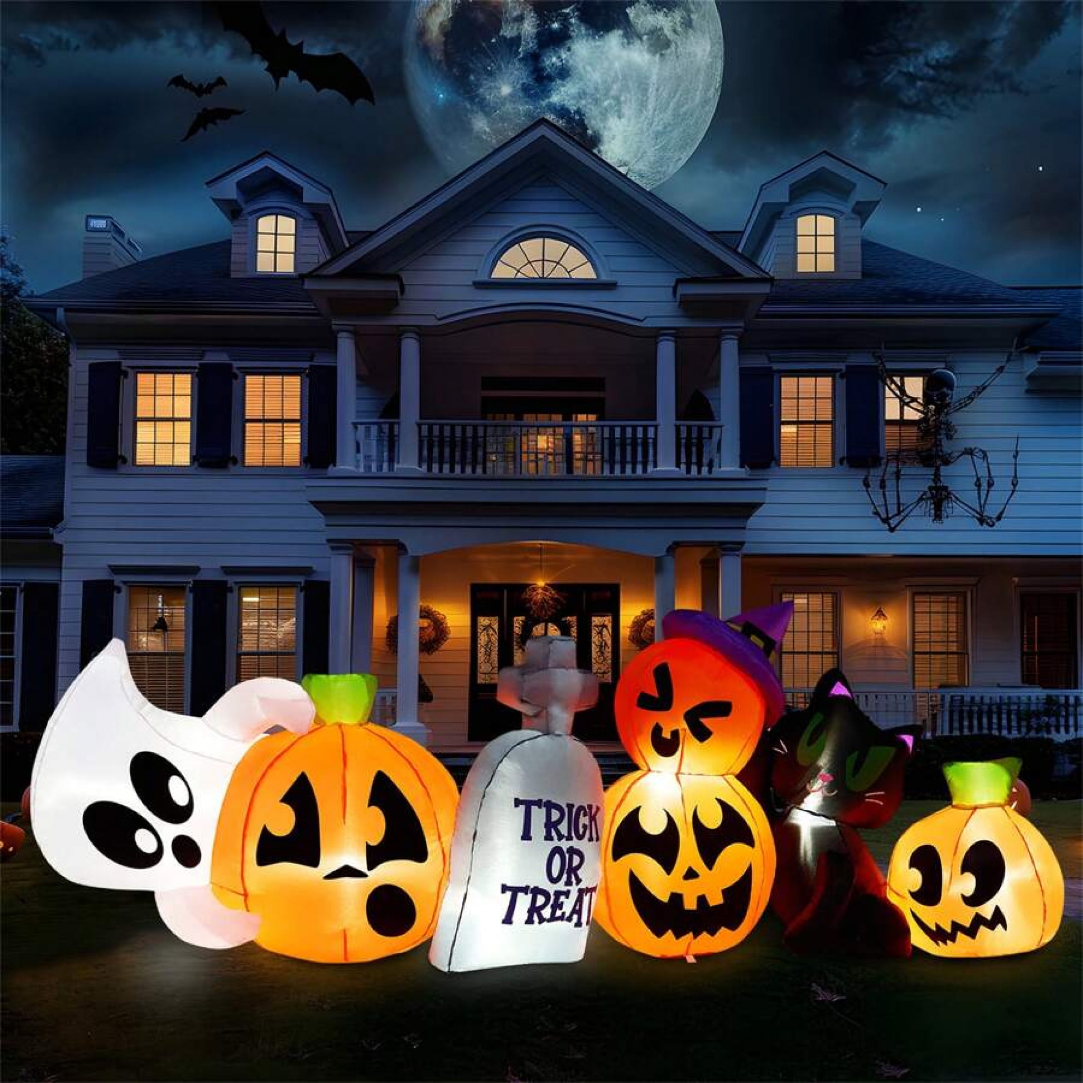 8 FT Long Halloween Inflatables Outdoor Decoration, Halloween Blow Up ...
