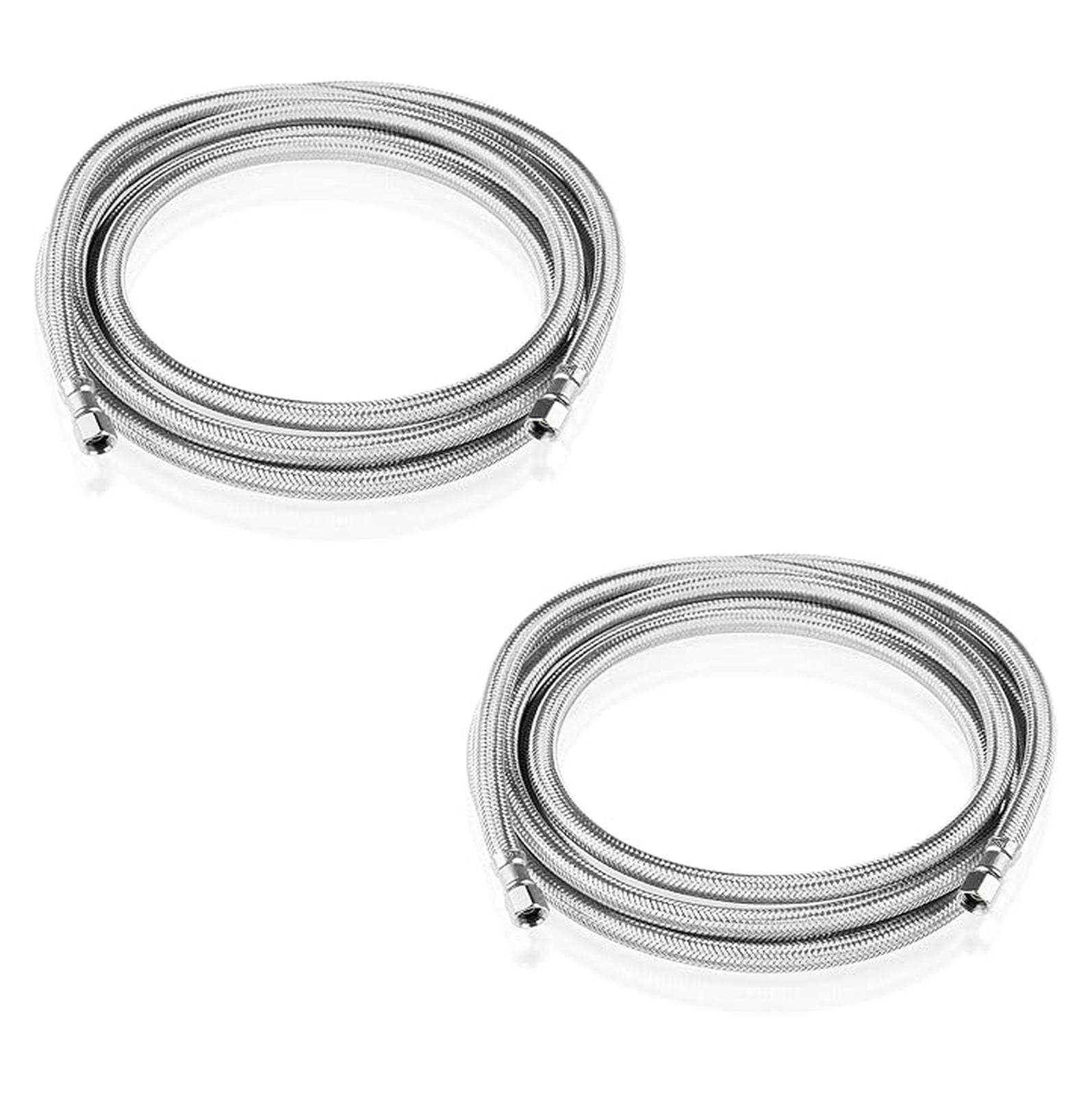 8 FT Refrigerator Water Line,Stainless Steel Braided Ice Maker Hose ...
