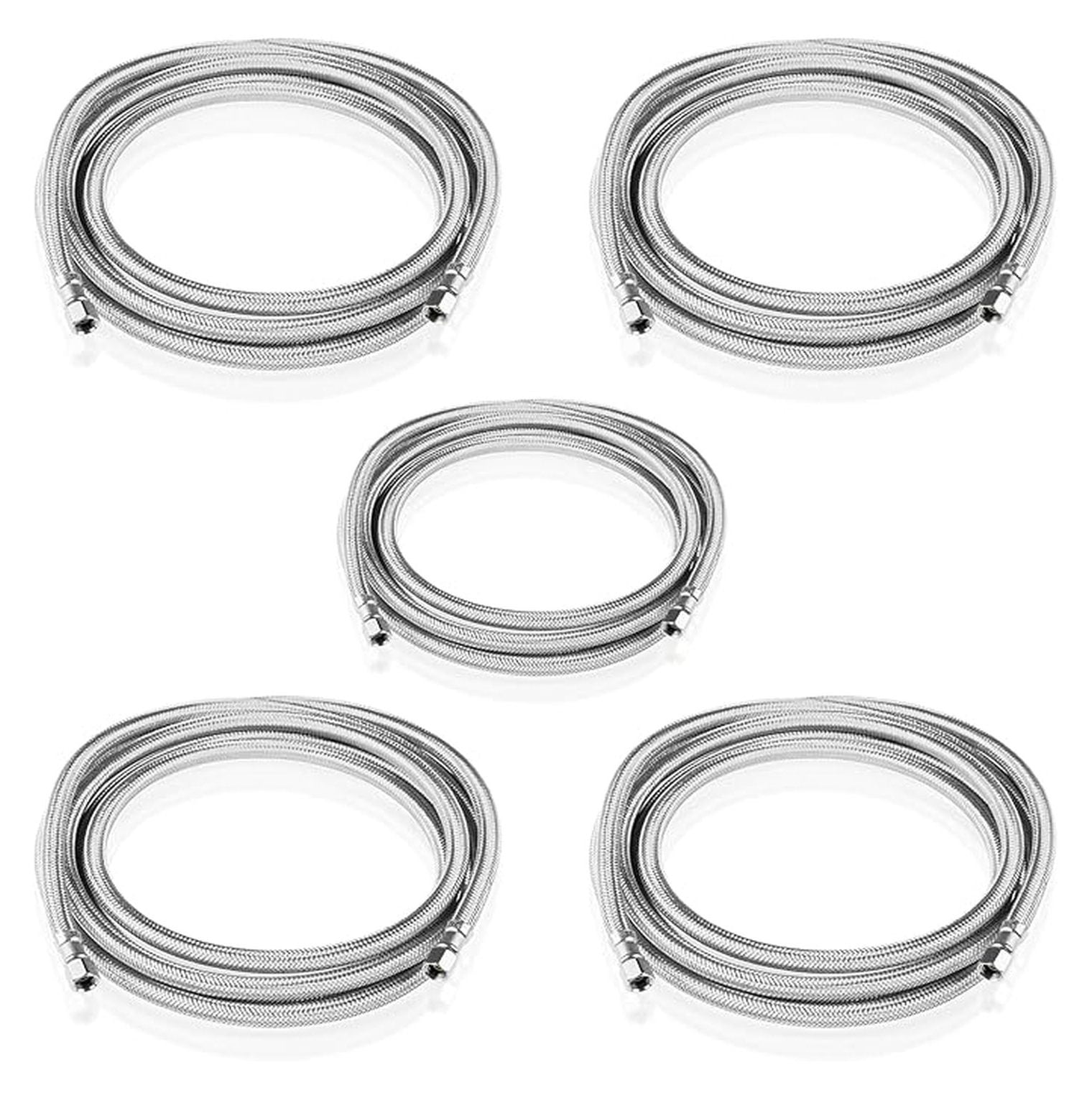 8 FT Refrigerator Water Line,Stainless Steel Braided Ice Maker Hose ...
