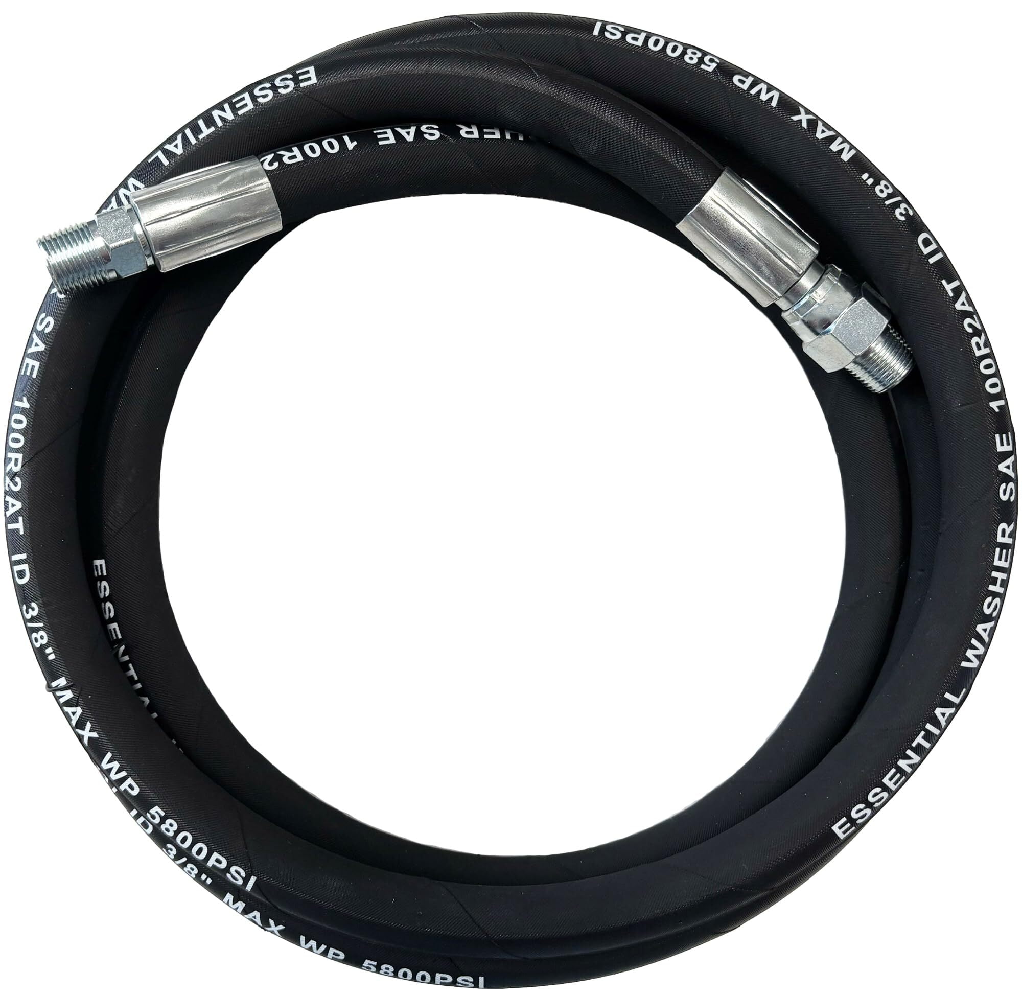Pressure Washer Heavy Duty High Pressure Water 3/8" Male NPT Hose Whip ...