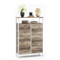 8 Fabric Drawer TV Stand with Raised Shelf - Heavy Duty Media Console ...