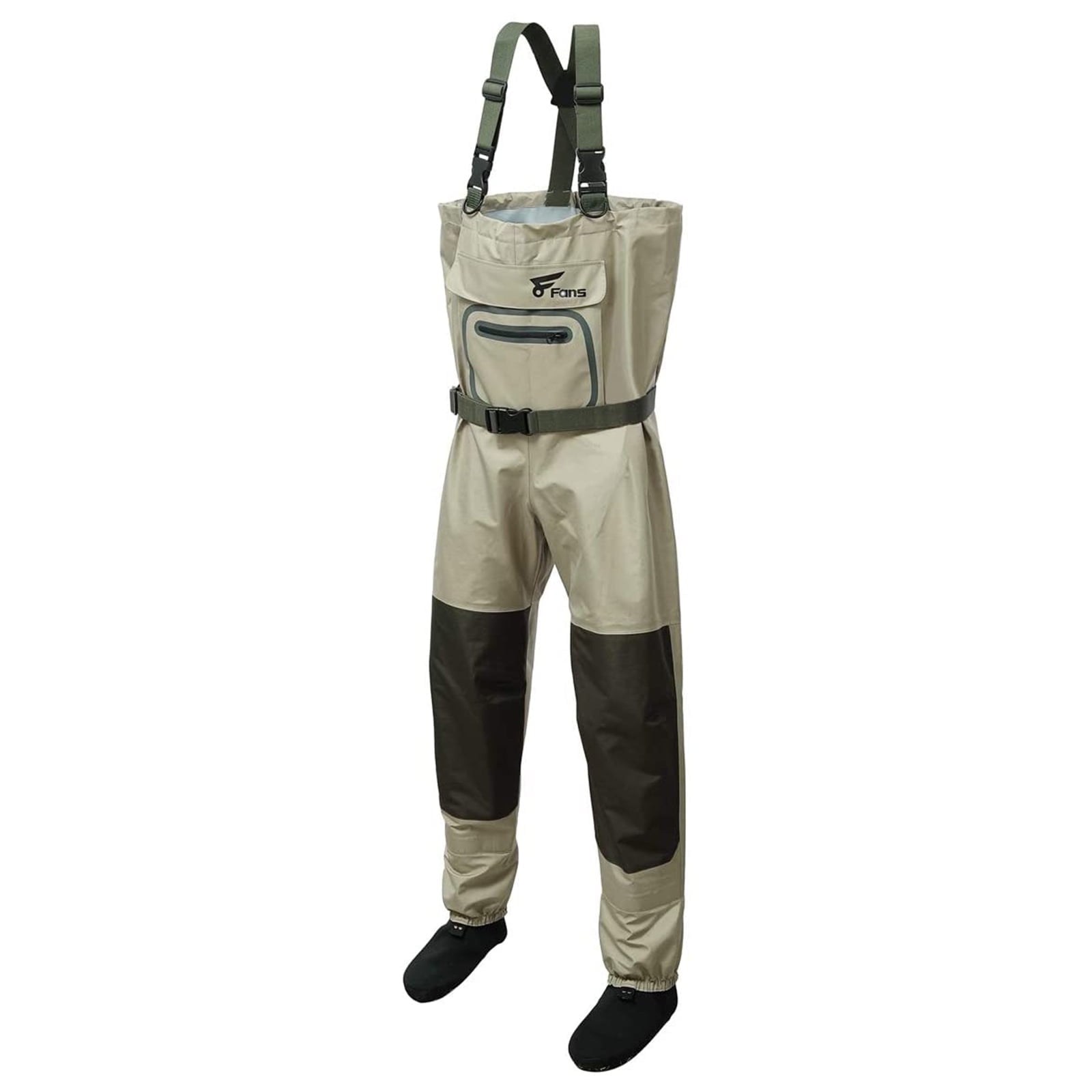 8FANS Breathable Chest Wader for Men, 3-Ply Waterproof Insulated ...