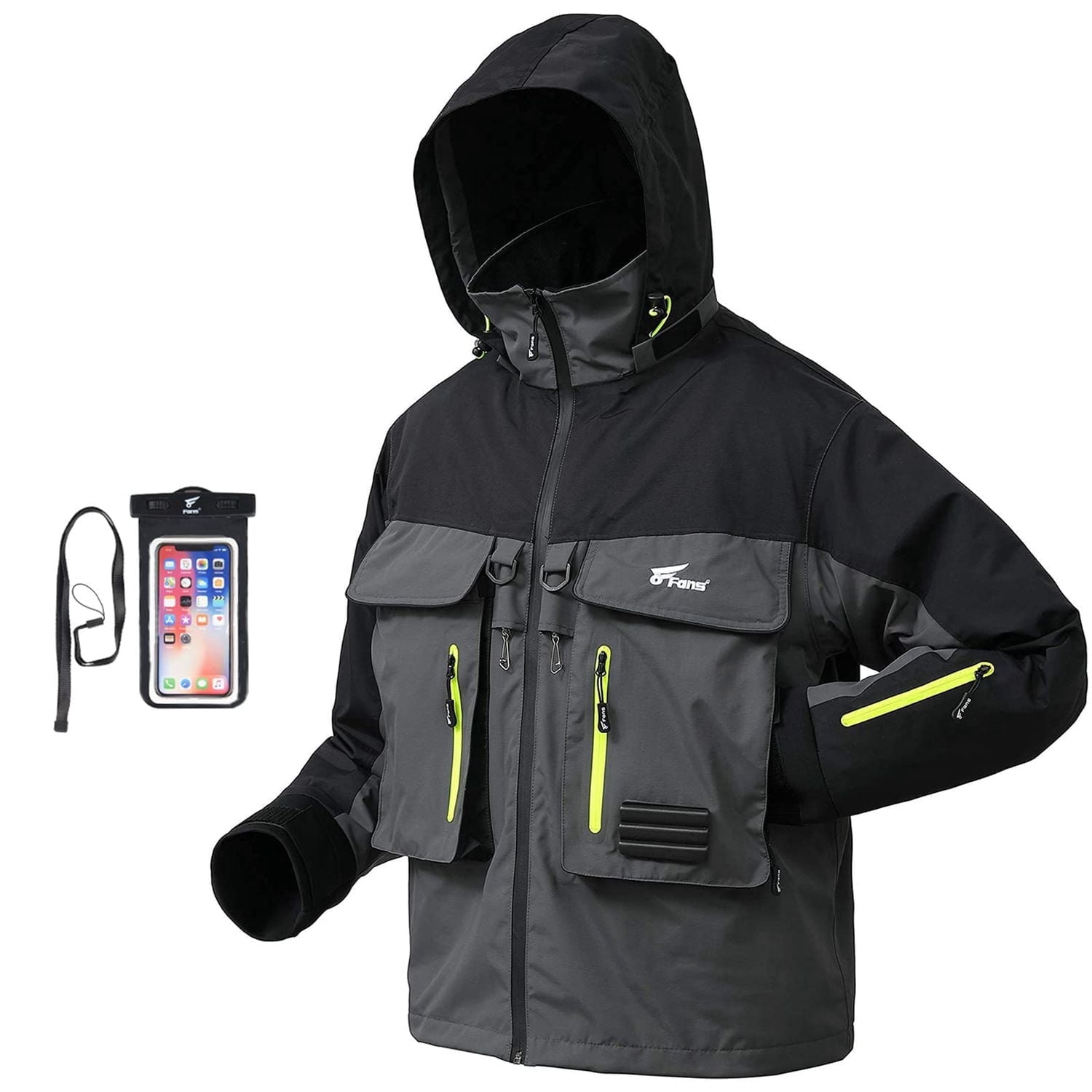 8 Fans Fishing Wading Jackets Breathable Waterproof Fishing Rain ...