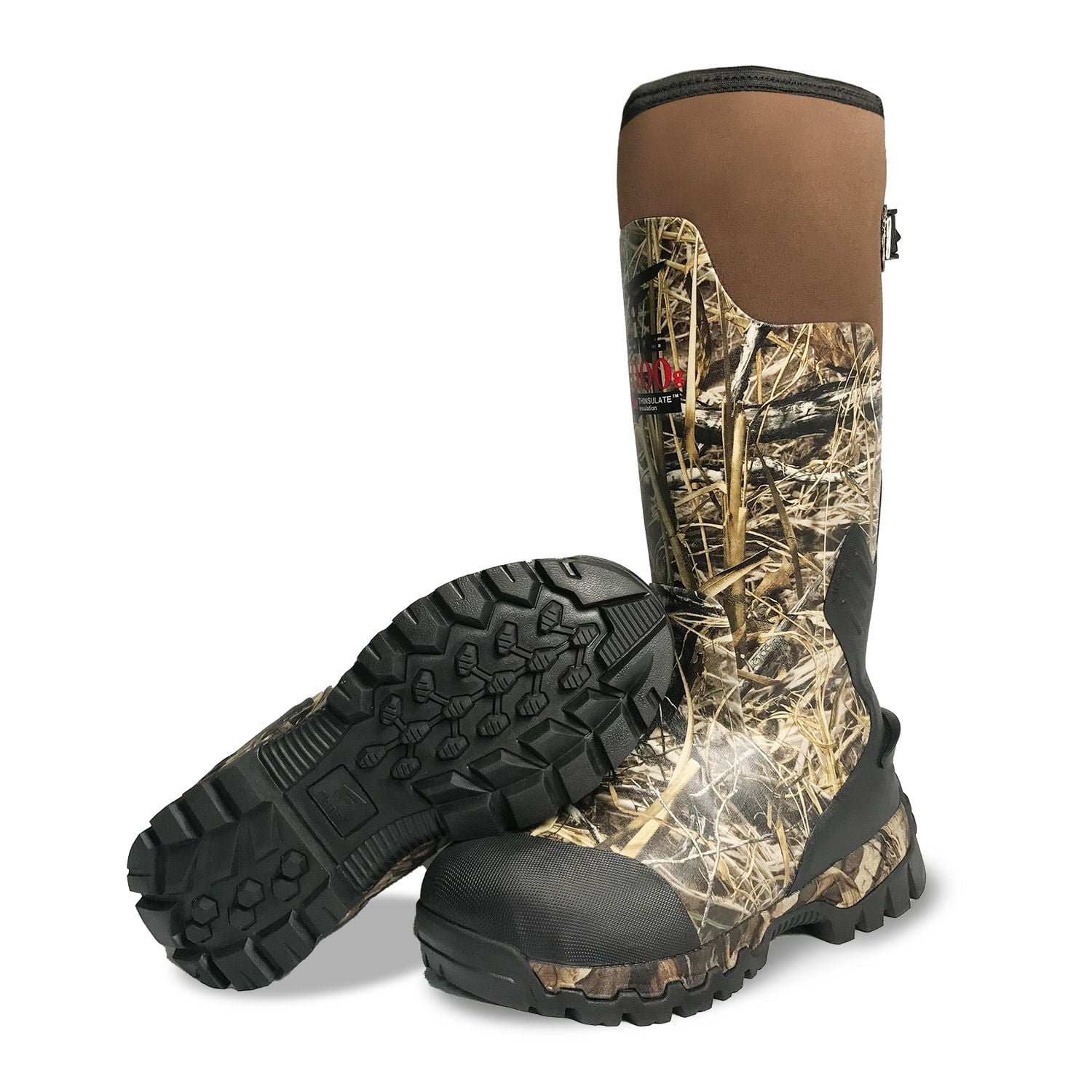 8 Fans Rubber Hunting Boots with 1000G Thinsulate Insulation,Next Camo ...