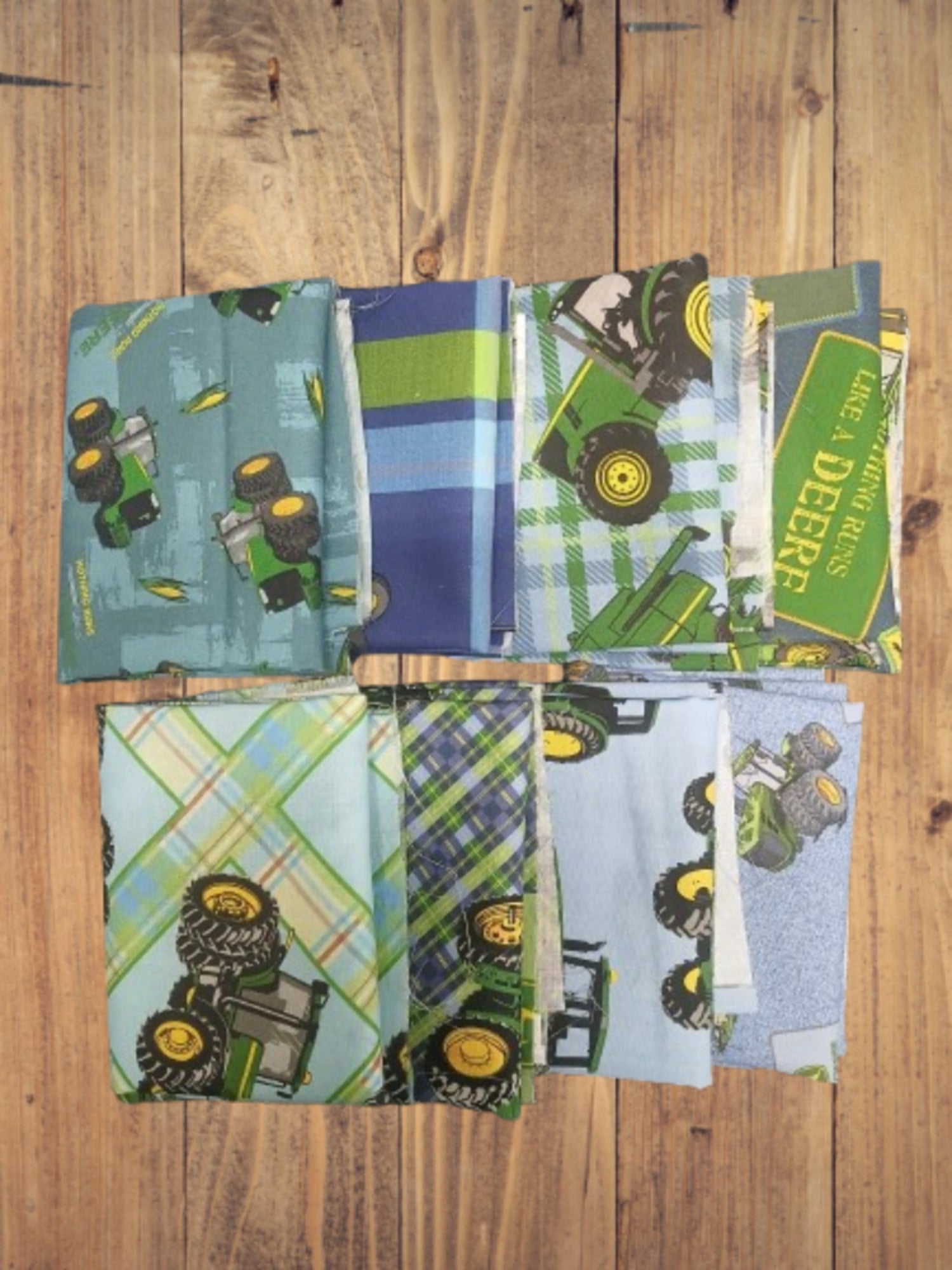 8 Fat Quarters - Assorted John Deere Blue Fat Quarter Bundle - Walmart.com