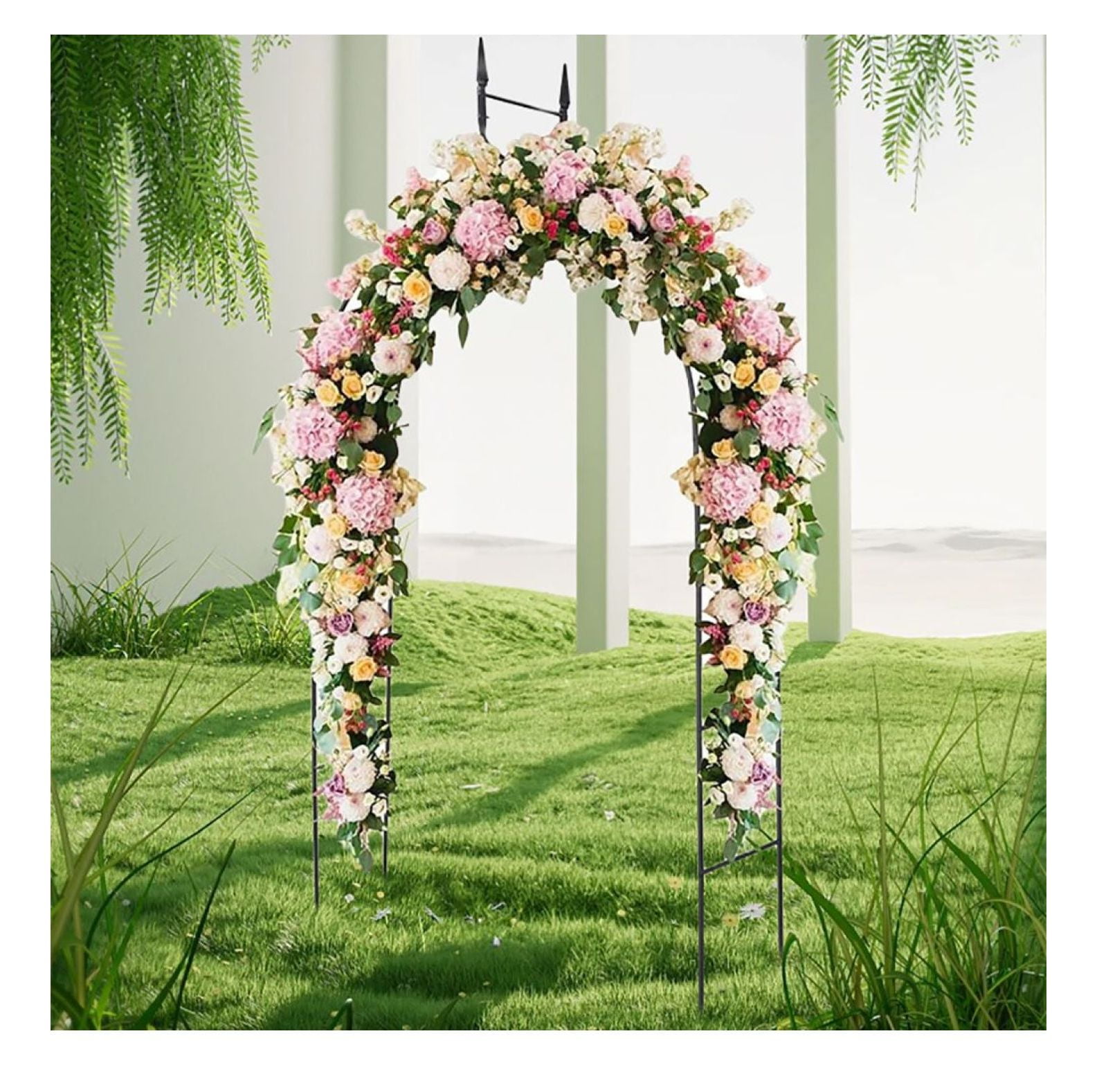 8 Feet 4 Inch High Gothic Steel Rose Arch - Walmart.com