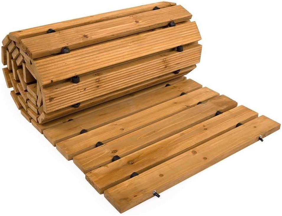 8 Feet X 18 Inches Outdoor Wooden Garden Pathway | Natural Waterproof ...