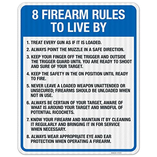 8 Firearms Rules to Live by Treat Every Gun As If It is Loaded Sign ...
