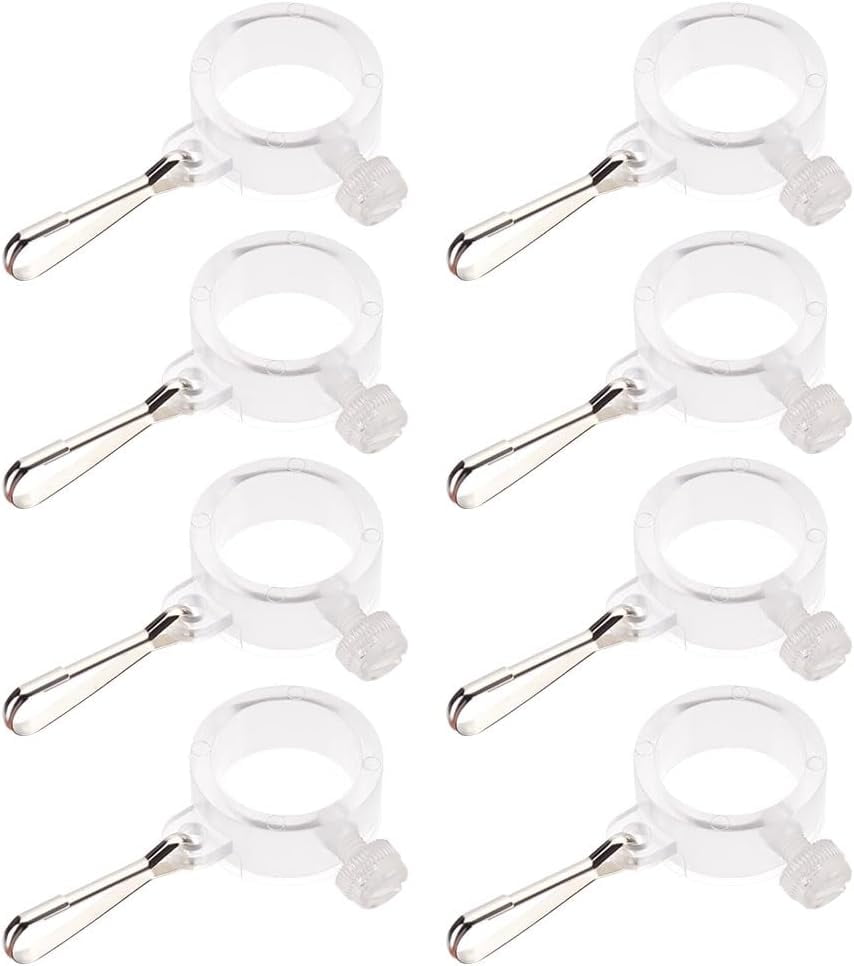 8 Flag Pole Ring Clip Plastic Flagpole Mounting Rings with Fixed Hook ...