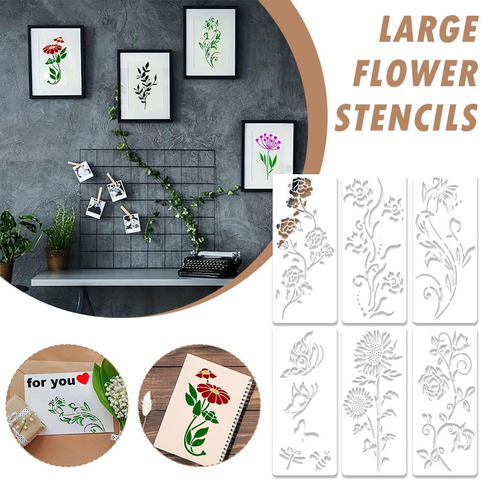 8 Flower Weeds Wild Flower Painting Templates Reuse Painting Flower ...