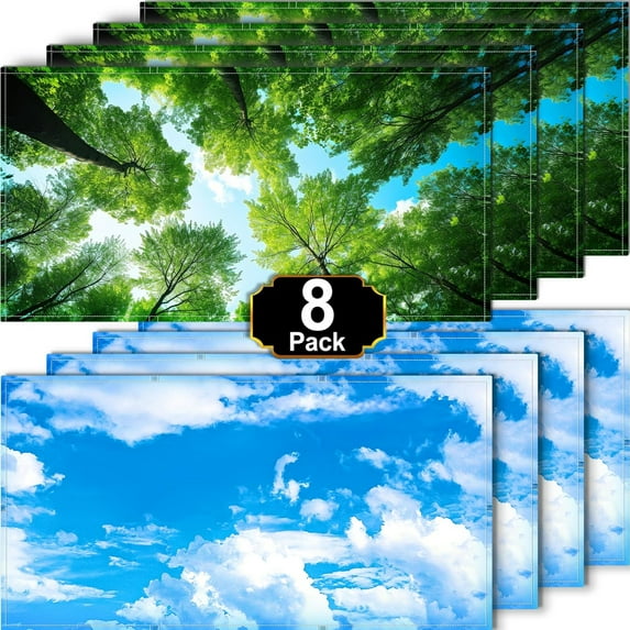 8 Fluorescent Light Covers, Mix Light Covers for Ceiling Lights ...