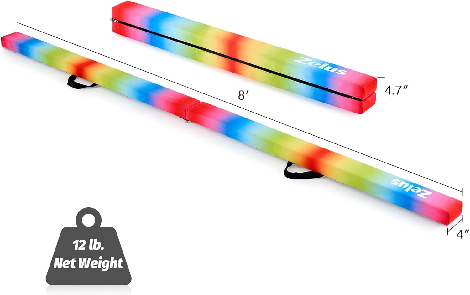 8' Folding Gymnastics Balance Beam - Walmart.com