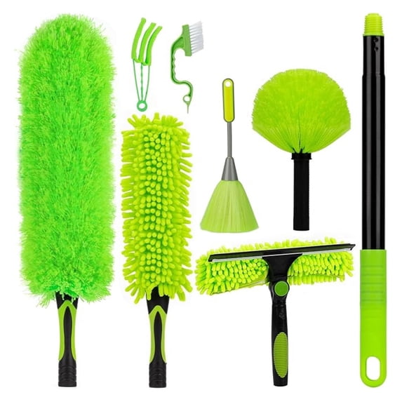 8 Foot Duster for Cleaning with Extension Pole, Microfiber Duster Kit ...