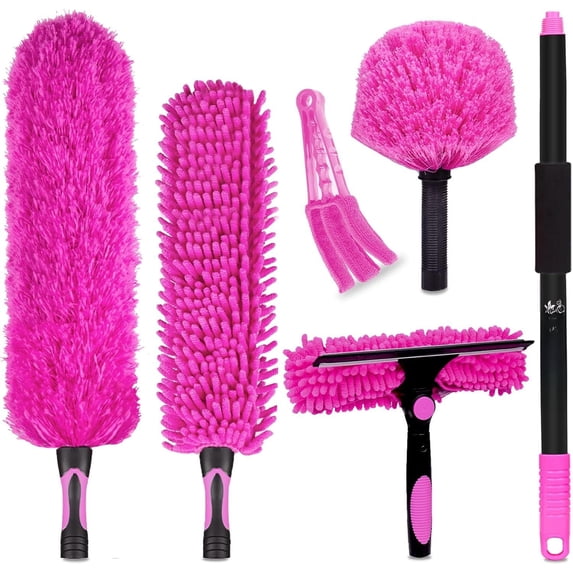 8 Foot Dusters for Cleaning, Duster with Extension Pole, Microfiber ...