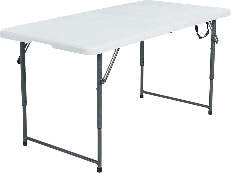 8 Foot Folding Banquet Table, Folding Plastic Indoor/Outdoor Desk ...