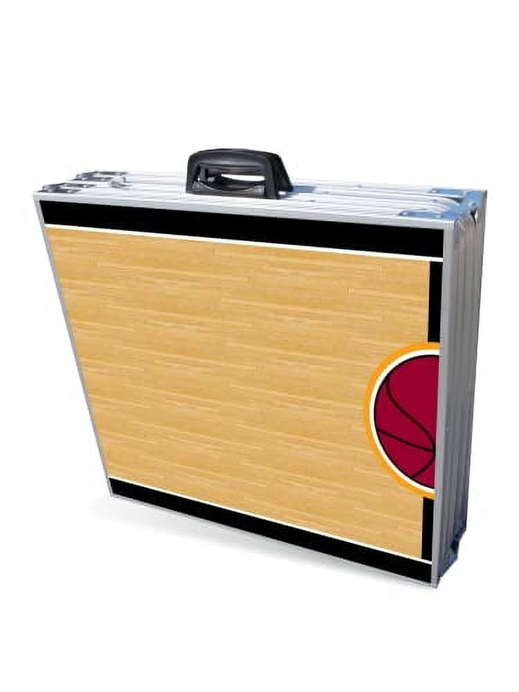 8-Foot Folding Portable Pong Table w/Optional Cup Holes & LED Lights ...