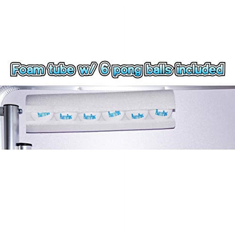 8-Foot Folding Portable Pong Table w/Optional Cup Holes & LED Lights ...