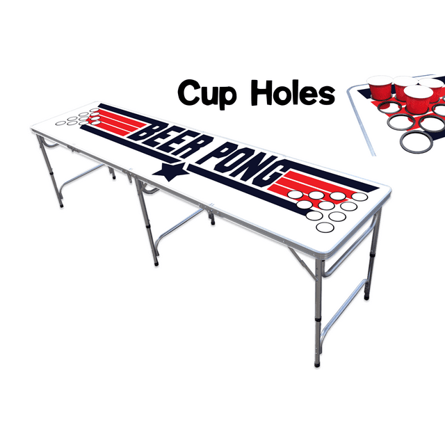 8-Foot Professional Beer Pong Table w/ Cup Holes - Top Pong Edition ...