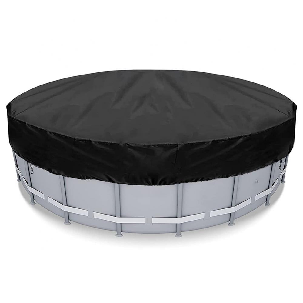 8 Foot Round Pool Cover with Drawstring for Above Ground Swimming Pools ...