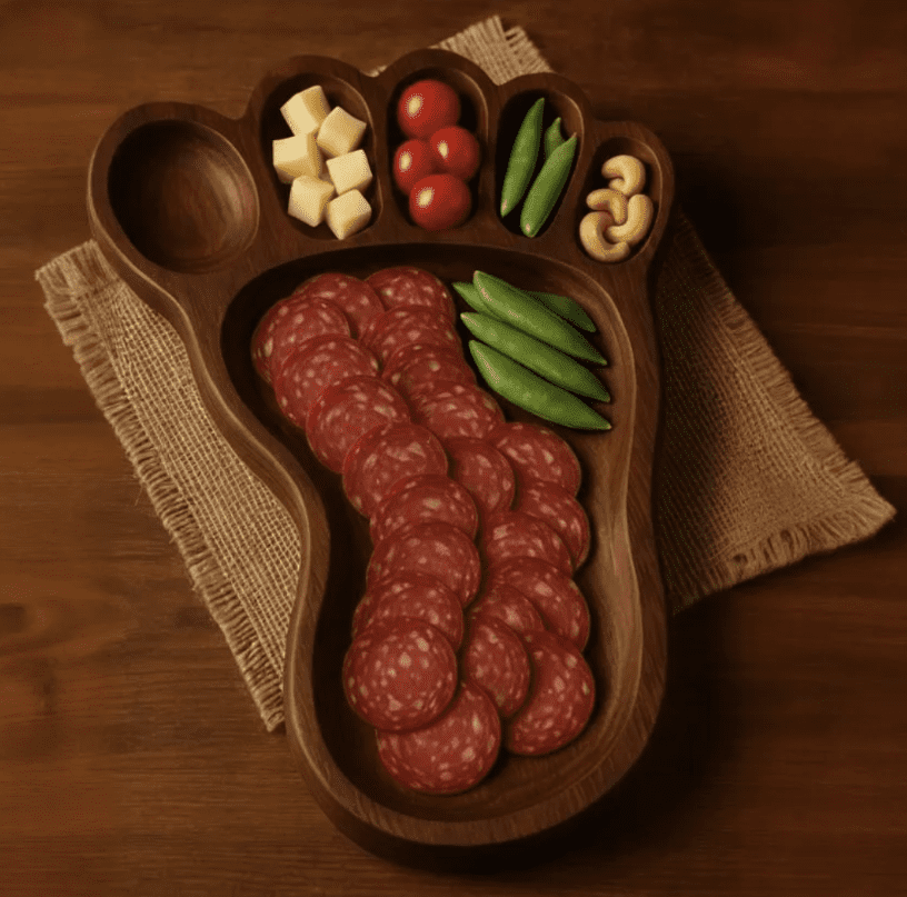 8"Foot Type Charcuterie Platter, Ocean Themed Cheese Bread Board ...