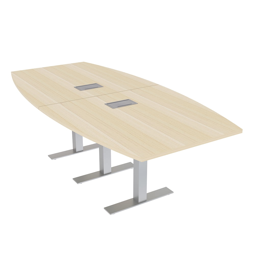 8 Ft Boat Conference Table with Metal T-Bases And Electrical Units ...