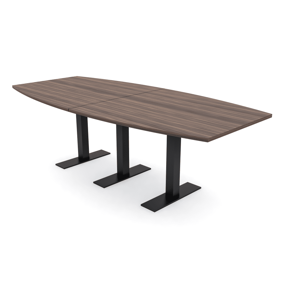 8 Ft Boat Conference Table with Metal T-Bases And Electrical Units ...