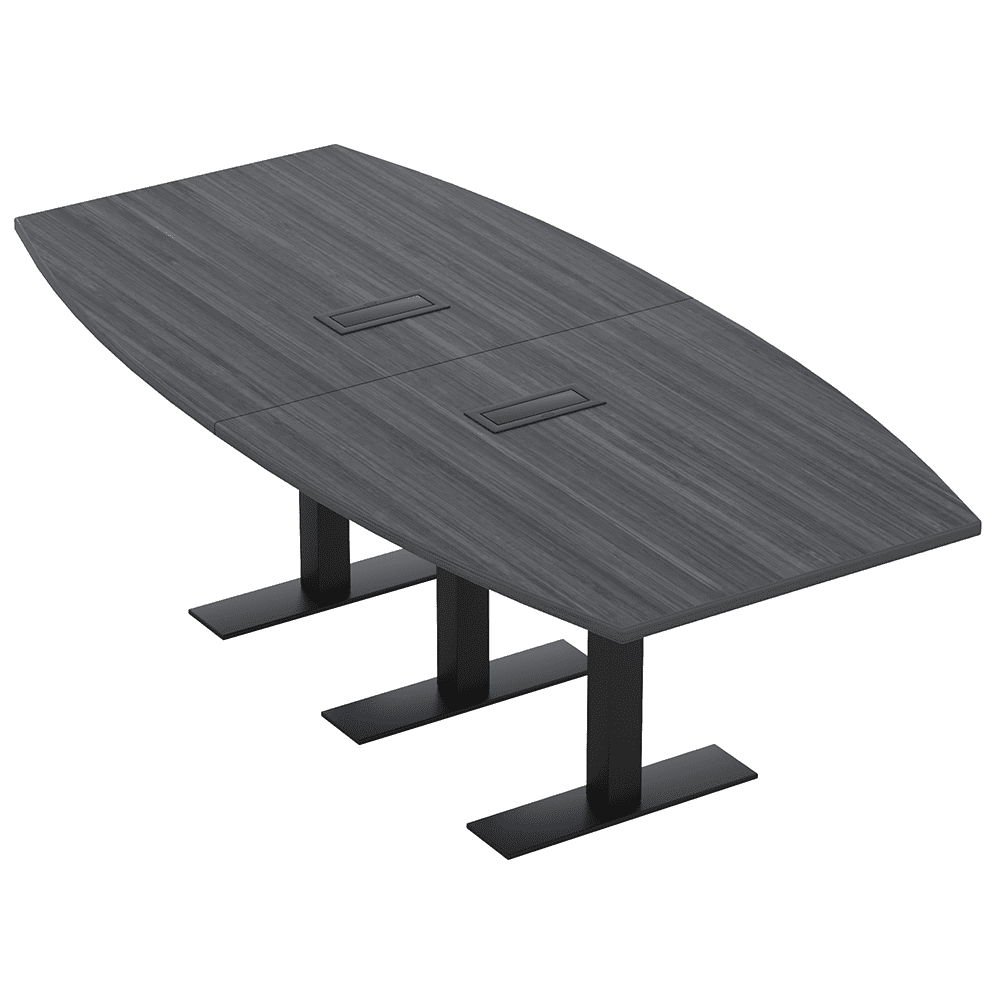 8 Ft Boat Conference Table with Metal T-Bases And Electrical Units ...