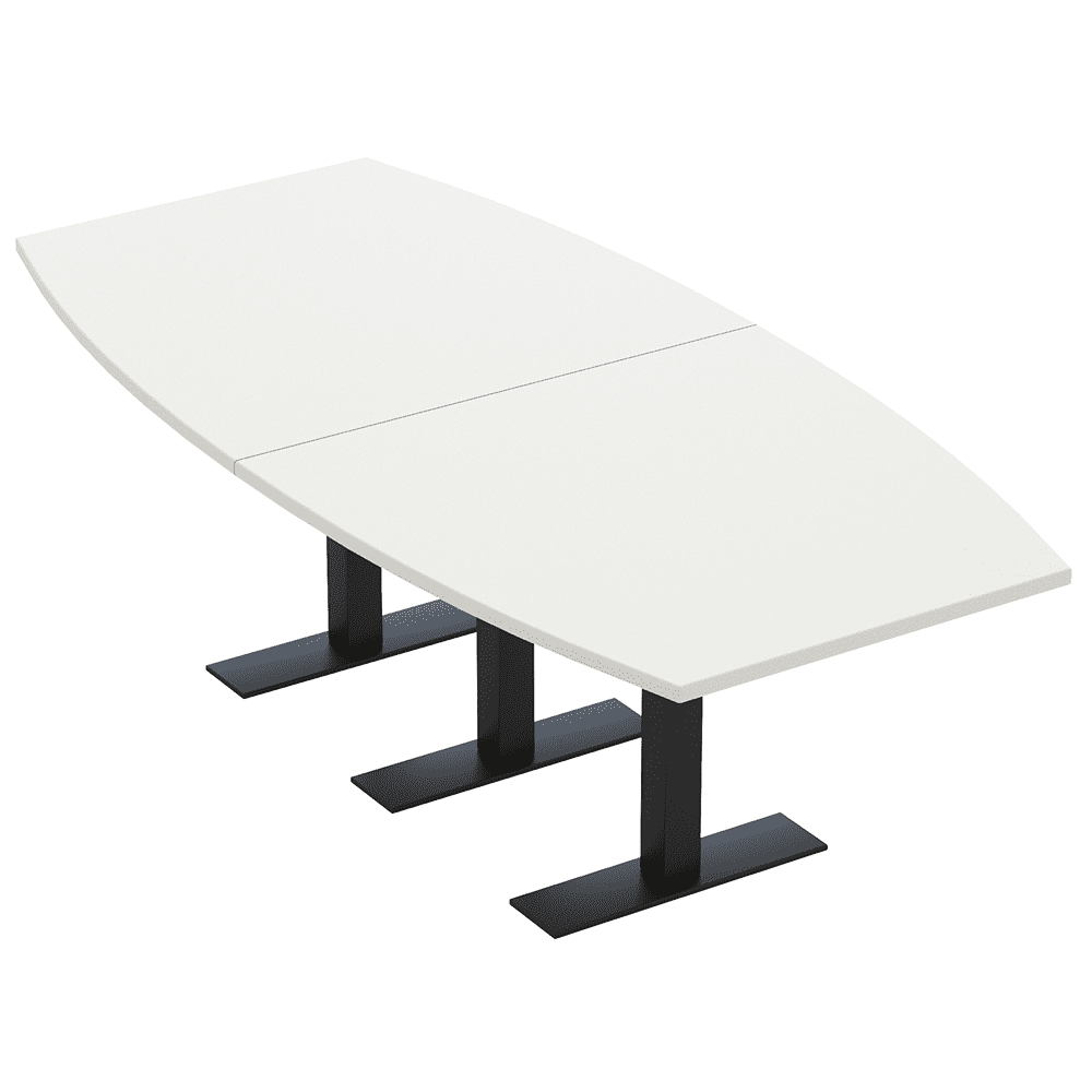 8 Ft Boat Conference Table with Metal T-Bases And Electrical Units ...
