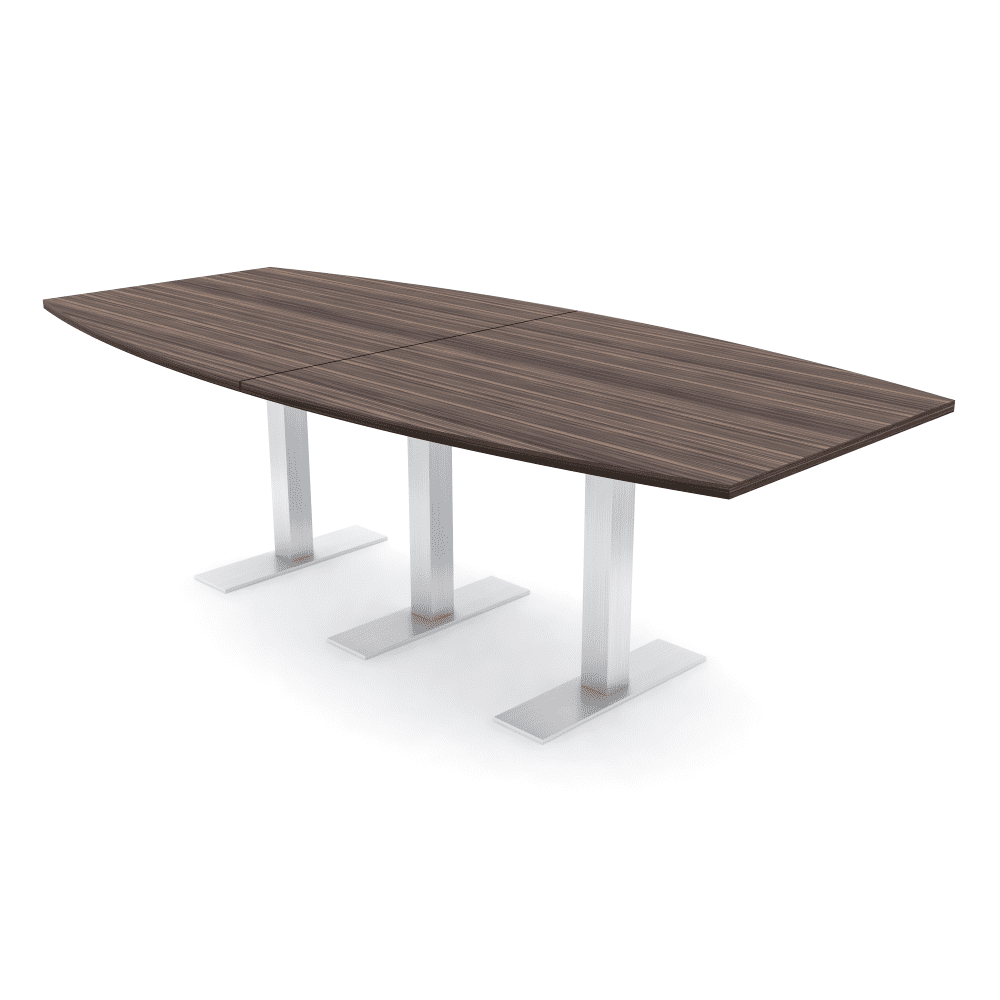 8 Ft Boat Conference Table with Metal T-Bases And Electrical Units ...