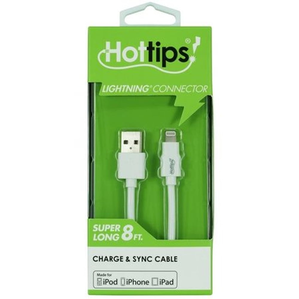 8 Ft. Elite MFI Charge & Sync Cable, White (Pack of 5) - Walmart ...